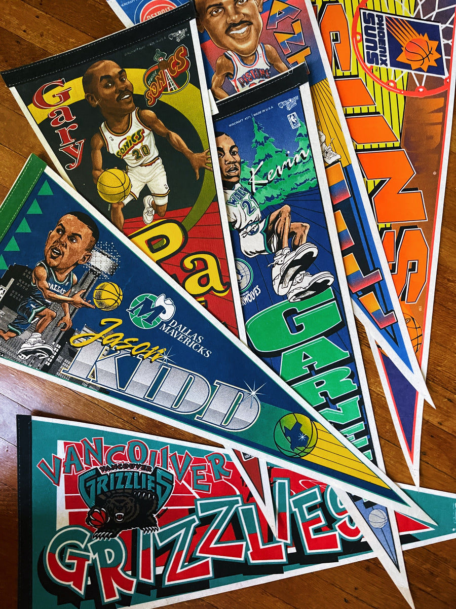 Vintage 1990's NBA Basketball Pennants (Please Select) – BLK MKT Vintage